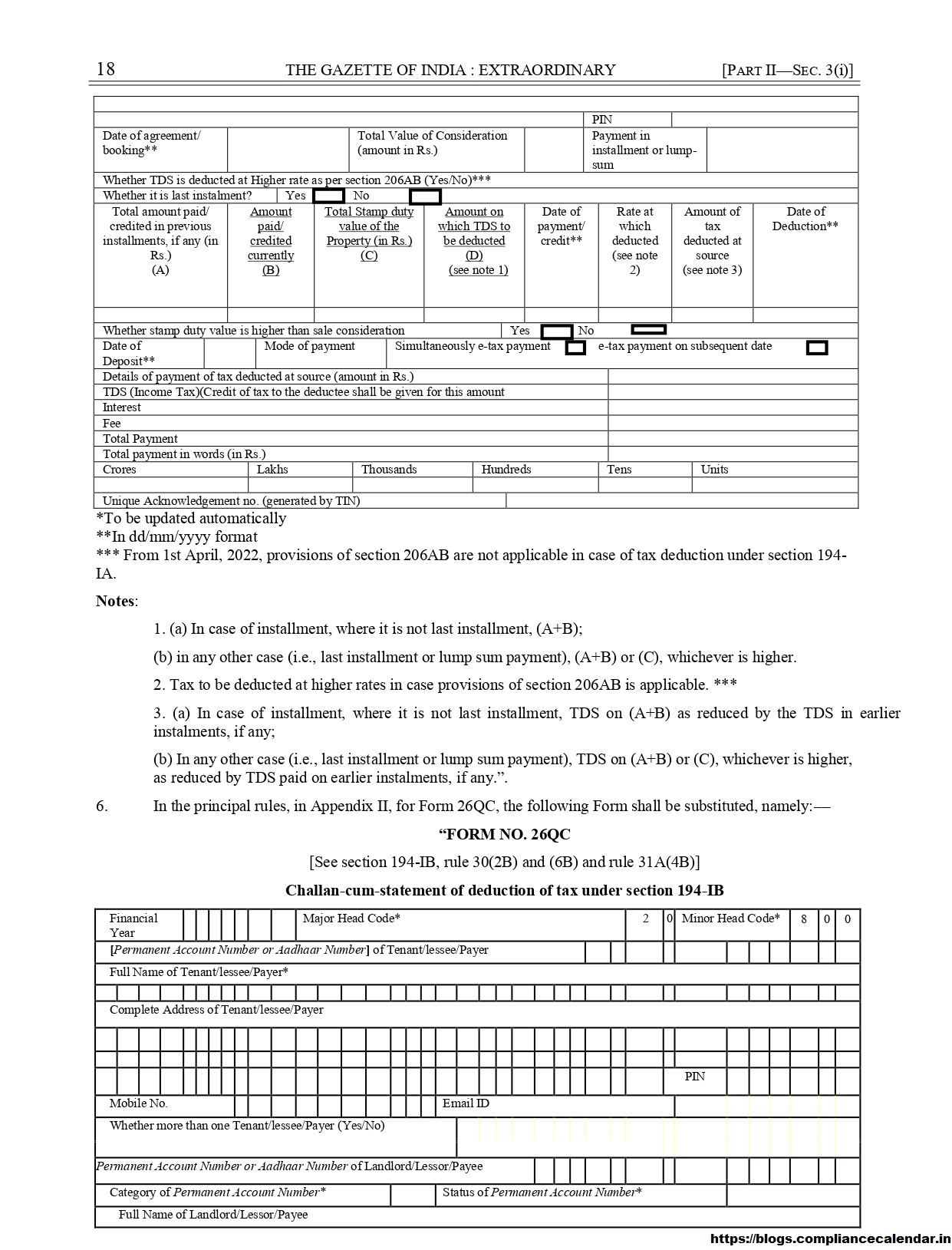 Amendment To Rule 30, 31, 31a And Form 26q, 26qb, 26qc And 26qd And ...